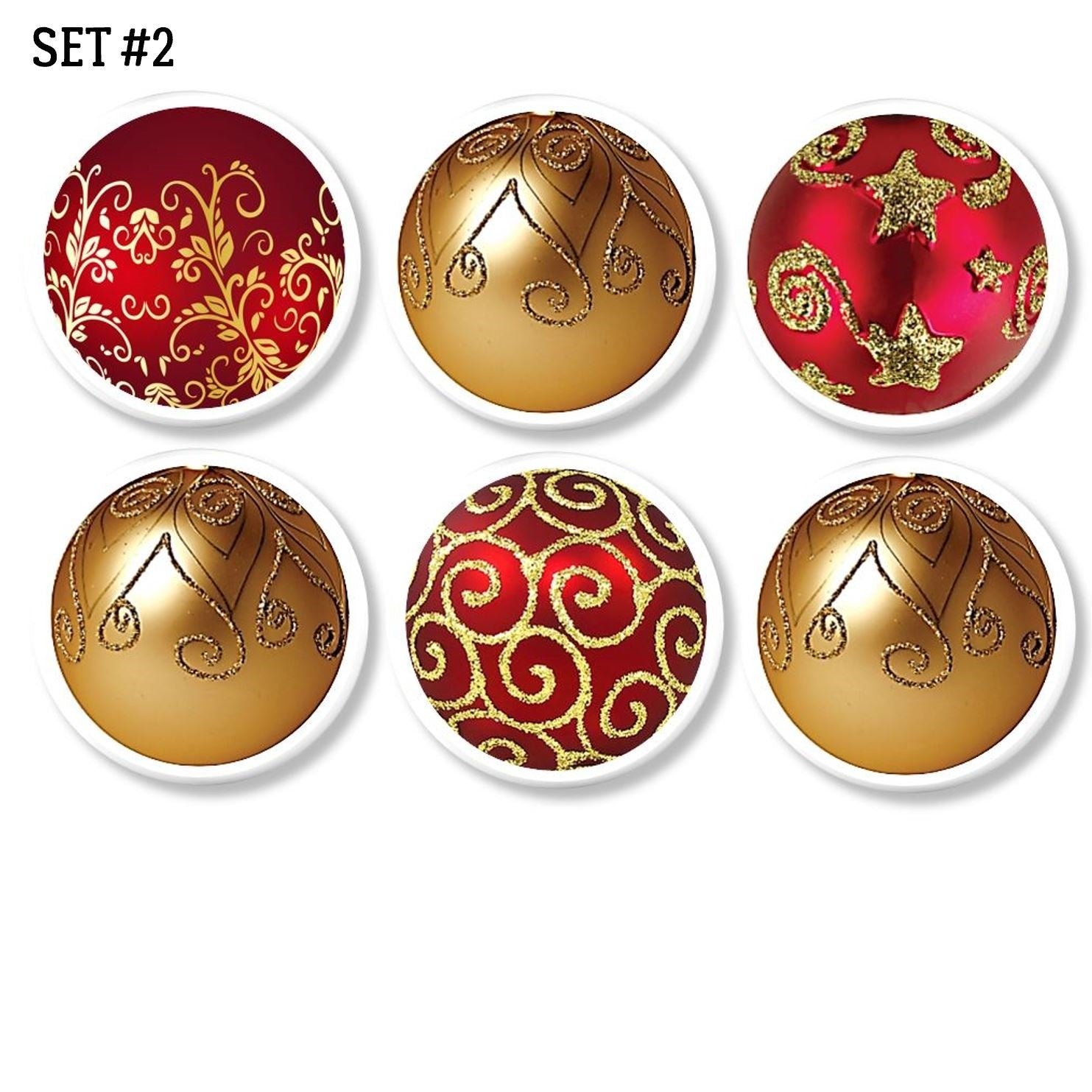 Unique Christmas Globe Ornament Theme Holiday Decoration Cabinet Knobs ...