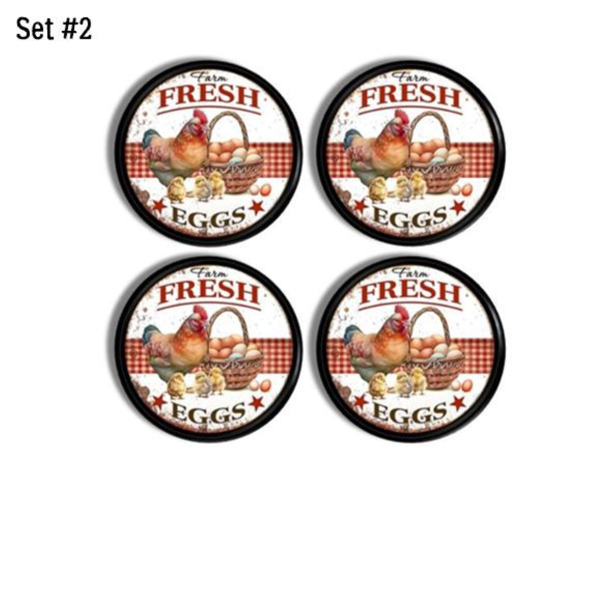 Farm Fresh Eggs Kitchen Cabinet Knobs, Chicken Drawer Pull Handles ...
