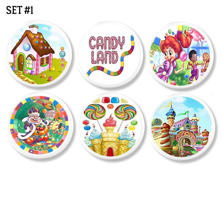 Candy Land Board Game Knobs – Kids’ Decor Drawer Pulls (Set of 8 ...